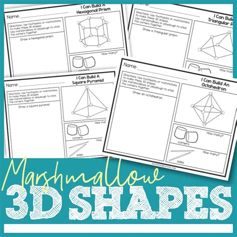 Marshmallow Geometry 3d Shapes Practice — Free Download