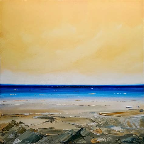 Georgie Dowling Gloaming Coast Seascape Art Beech Art Original Art