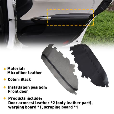 Front Door Panel Armrest Cover Leather For Toyota Avalon 2013 2018