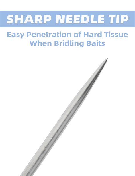 Bluewing Bait Rigging Needles 4in Stainless Steel For