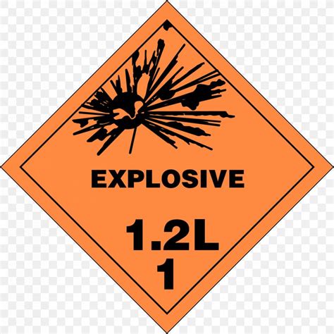 Dangerous Goods Explosive Material Label Sticker Explosion Png