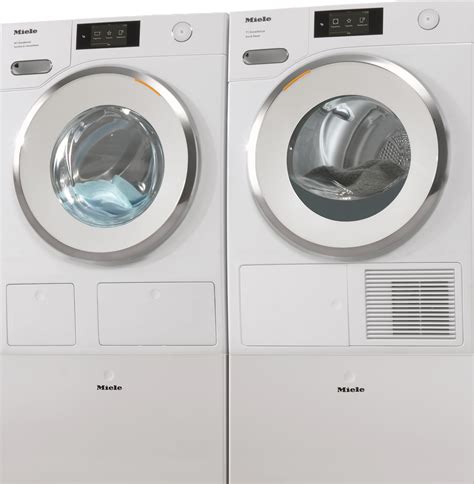 Miele Miwadrew18 Side By Side On Pedestals Washer And Dryer Set With