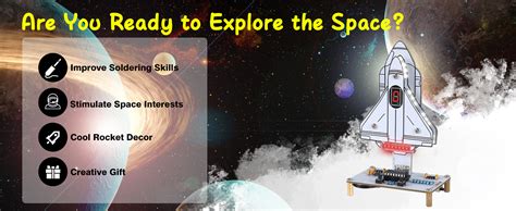 Diy Rocket Soldering Kit Space Themed Rocket Launch Countdown And Led
