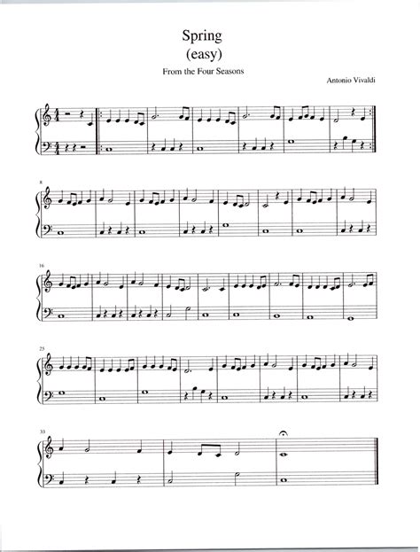 Vivaldi Spring Piano