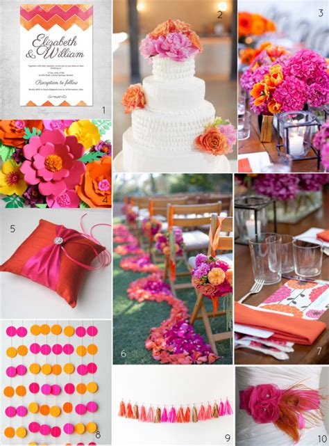 20 Modern Hot Pink And Orange Wedding Ideas