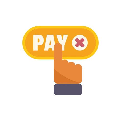 Hand Pressing Decline Payment Button With Index Finger 50715980 Vector