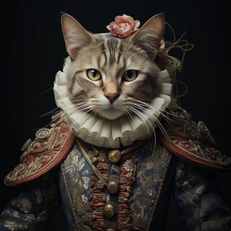 Premium Ai Image Photograph Of A Cat In Renaissance Clothing