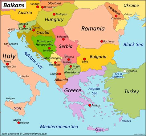 Balkan Mountains On World Map