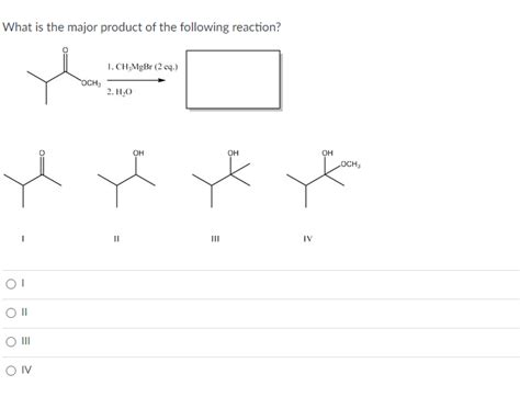 Solved What is the major product of the following reaction? | Chegg.com