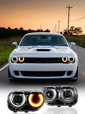 Aandk Led Headlight For Dodge Challenger Srt Hellcat Sxt Plus