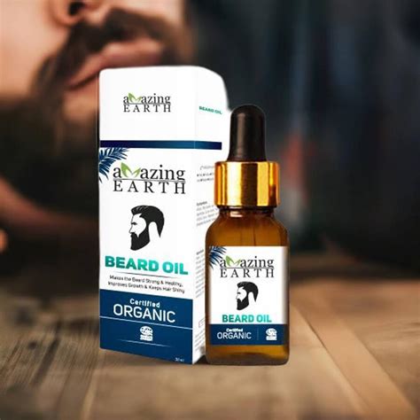 Organic Certified Beard Growth Oil For Men 30ml Amazing Earth Shop