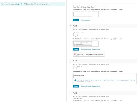 Solved Give The Iupac Name And Common Name For The