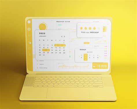 Premium Psd Ui And Ux Interface Design For Laptop Device