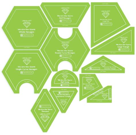 We Are The Storm Epp Pattern 38 Acrylic Template Set Libs Elliott