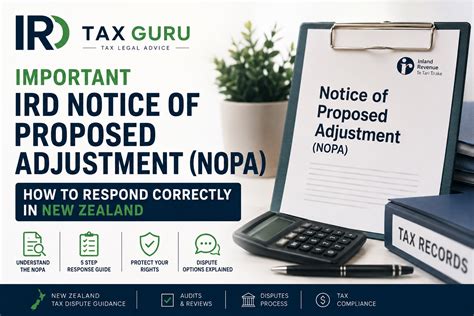 Important Ird Notice Of Proposed Adjustment Nopa How To Respond