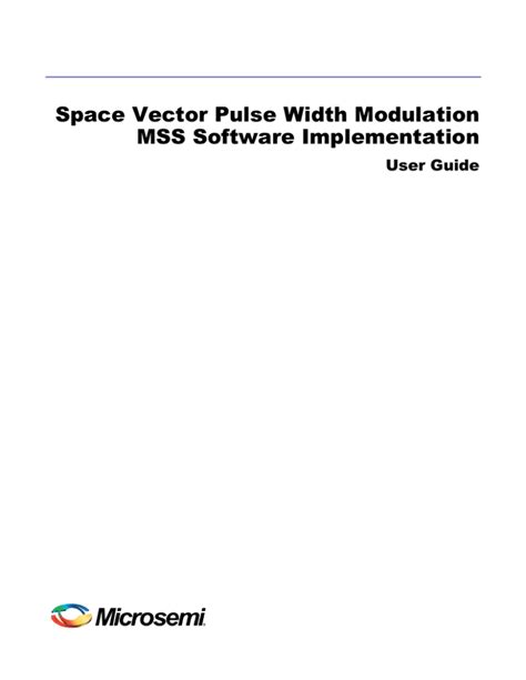Space Vector Pulse Width Modulation Mss