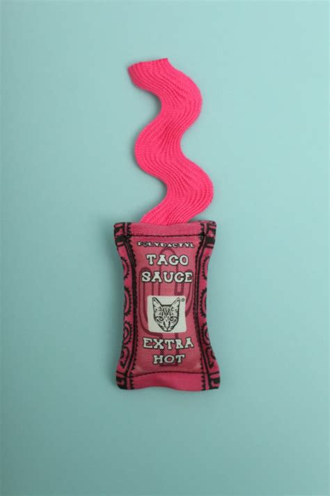 Extra Hot Taco Sauce Cat Toy Organic Catnip Mexican Taco Cinco De Mayo Fiesta Sauce Pink