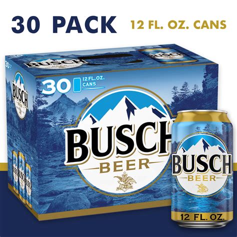 Busch Beer 30 Pack Beer 12 Fl Oz Cans 43 Abv Domestic