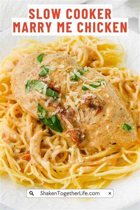 Slow Cooker Marry Me Chicken Shaken Together