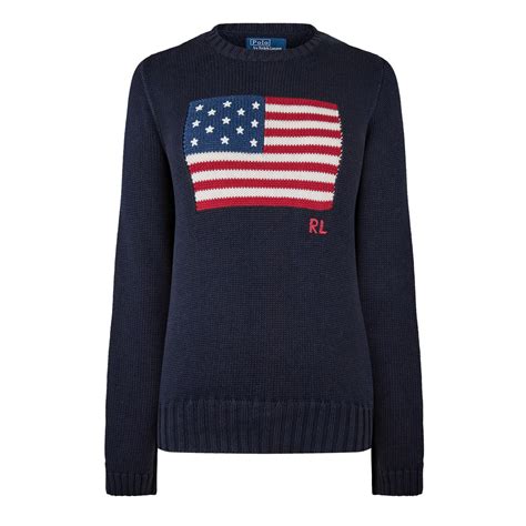 Polo Ralph Lauren Womens Flag Knit Jumper Women Jumpers Flannels