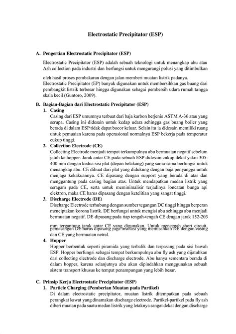 Pdf Electrostatic Precipitator Compress Electrostatic Precipitator Esp Electrostatic