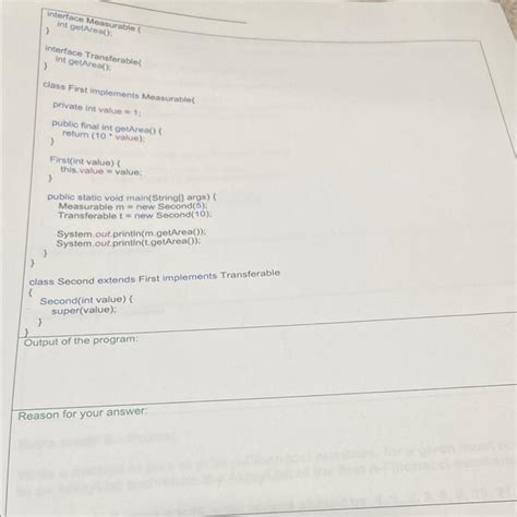 Solved Interface Measurable Int Getarea Interface