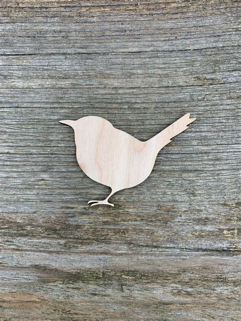 Wooden Bird Shape Wren Various Sizes For Crafts Decoration