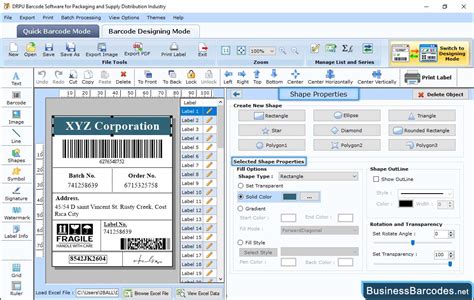 Business Barcodes For Distribution Industry Creates Packaging Supply