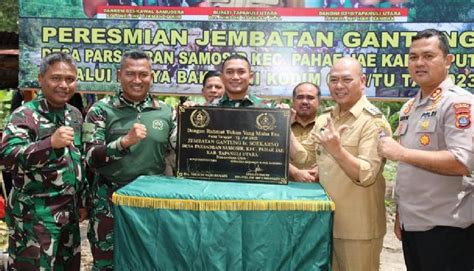 Bupati Taput Resmikan Jembatan Gantung Ir Soekarno Aek Sarulla