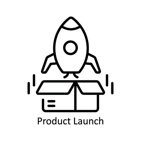 Product Launch Vector Outline Icon Design Illustration Product
