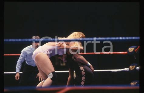 35mm Vintage Slide 1987 Milano Wwf Velvet Mcintyre Vs Sensational Sherri 9