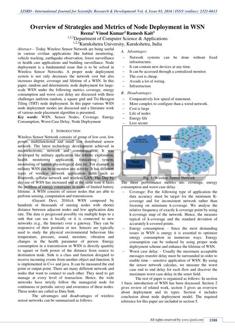 Pdf Overview Of Strategies And Metrics Of Node Deployment In Wsn
