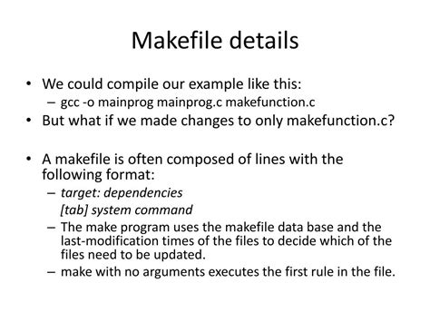 Ppt Mastering C Code Organization Makefiles And Header Files