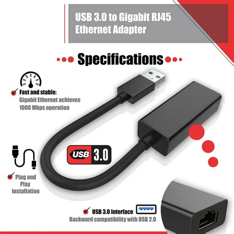 Usb 30 Gigabit Ethernet Lan Rj45 1000mbps Network Grandado