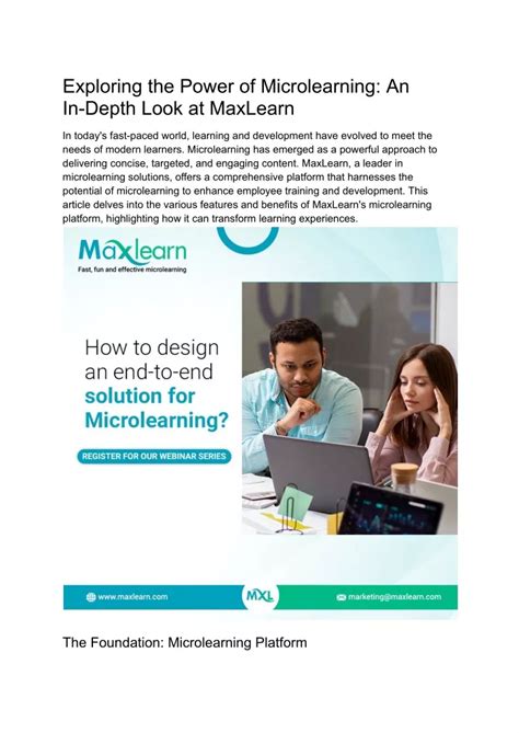 Ppt Exploring The Power Of Microlearning An In Depth Look At Maxlearn Powerpoint Presentation