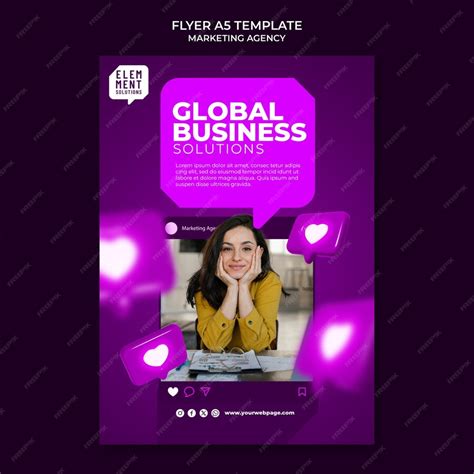 Free Psd Marketing Strategy Poster Template