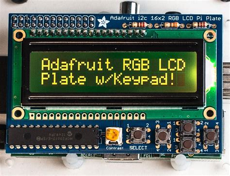 adafruit kit rgb 16x2 lcd et clavier pour raspberry pi positif
