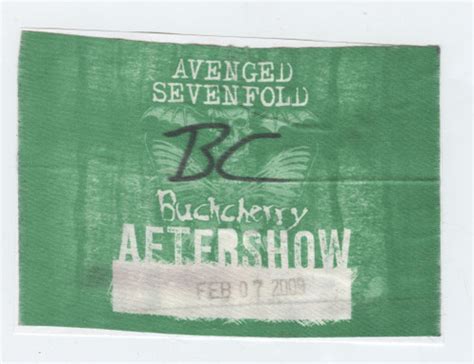 2009 Avenged Sevenfold Buckcherry Buck Cherry Backstage Aftershow