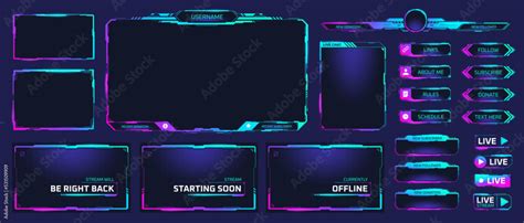 Game Stream Frames Glow Theme For Live Conference Of Gaming Streamers