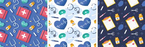 Doctors Seamless Pattern Design With Medical Vector Image