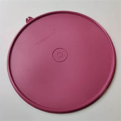 Tupperware Lid 230 11 Z Maroon Circle 22cm Round Vintage Replacement