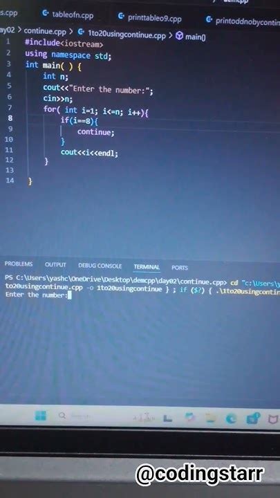 Program Using Continue Statement In Cppcodingtutorial Coding