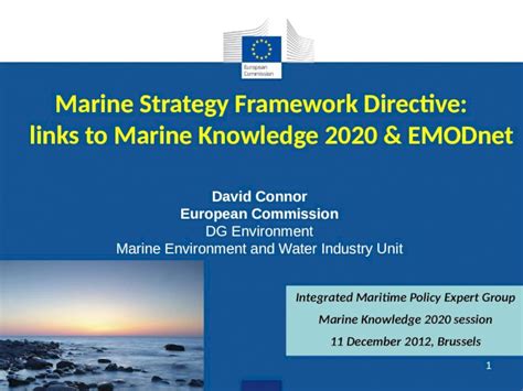 Pptx Marine Strategy Framework Directive Links To Marine Knowledge 2020 And Emodnet Dokumentips