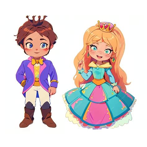 Premium Vector Vector Illustration Princess And Prince