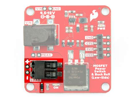 Hardware Overview SparkFun MOSFET Power Switch And Buck Regulator Low Side Hookup Guide