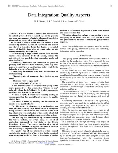 Pdf Data Integration Quality Aspects