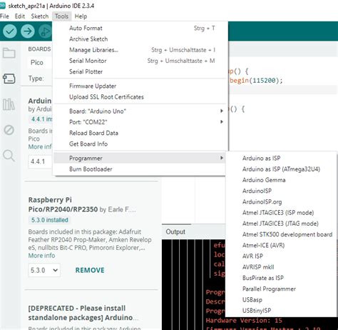 Where Is Programmer Menu Item Ide 2x Arduino Forum