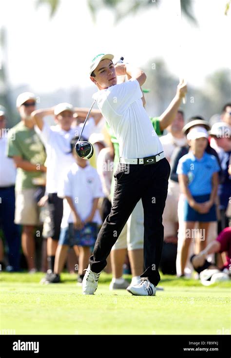 Honolulu Hawaii Usa 12th Jan 2016 Kyle Suppa Hits His Drive Off The First Tee During The
