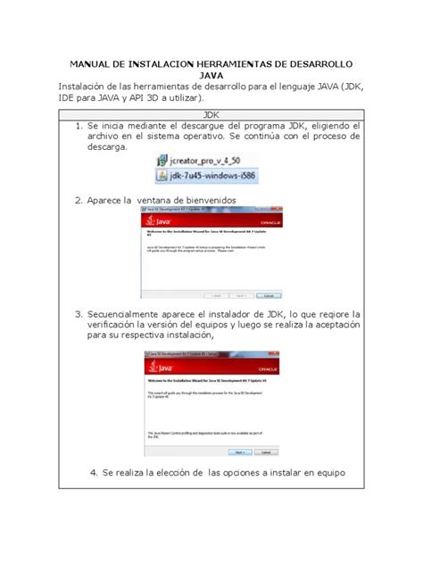 Manual De Instalacion Herramientas De Desarrollo Java Pdf Entorno De Desarrollo Integrado