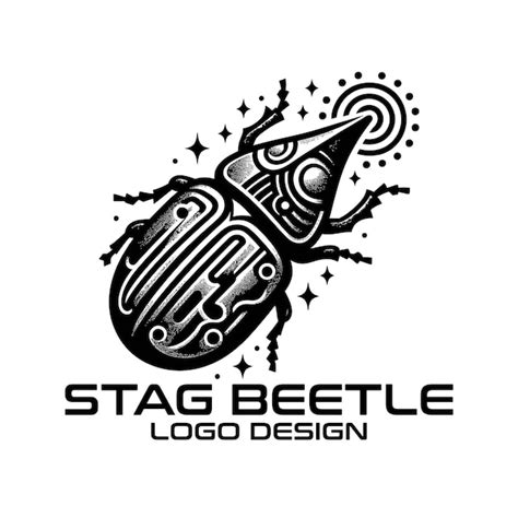Premium Vector Stag Beetle Vector Logo Design